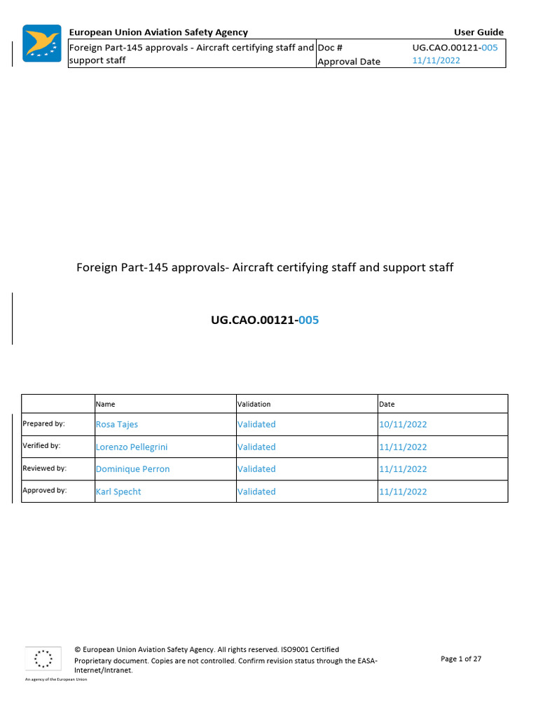 EASA Part-145 Approval Guide | PDF | Aviation | Transport