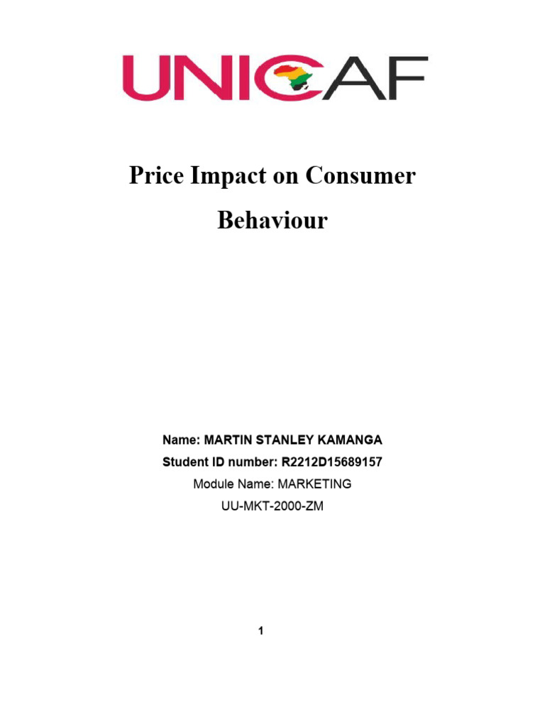 Price Influence on Consumer Choices | PDF | Pricing | Consumer Behaviour