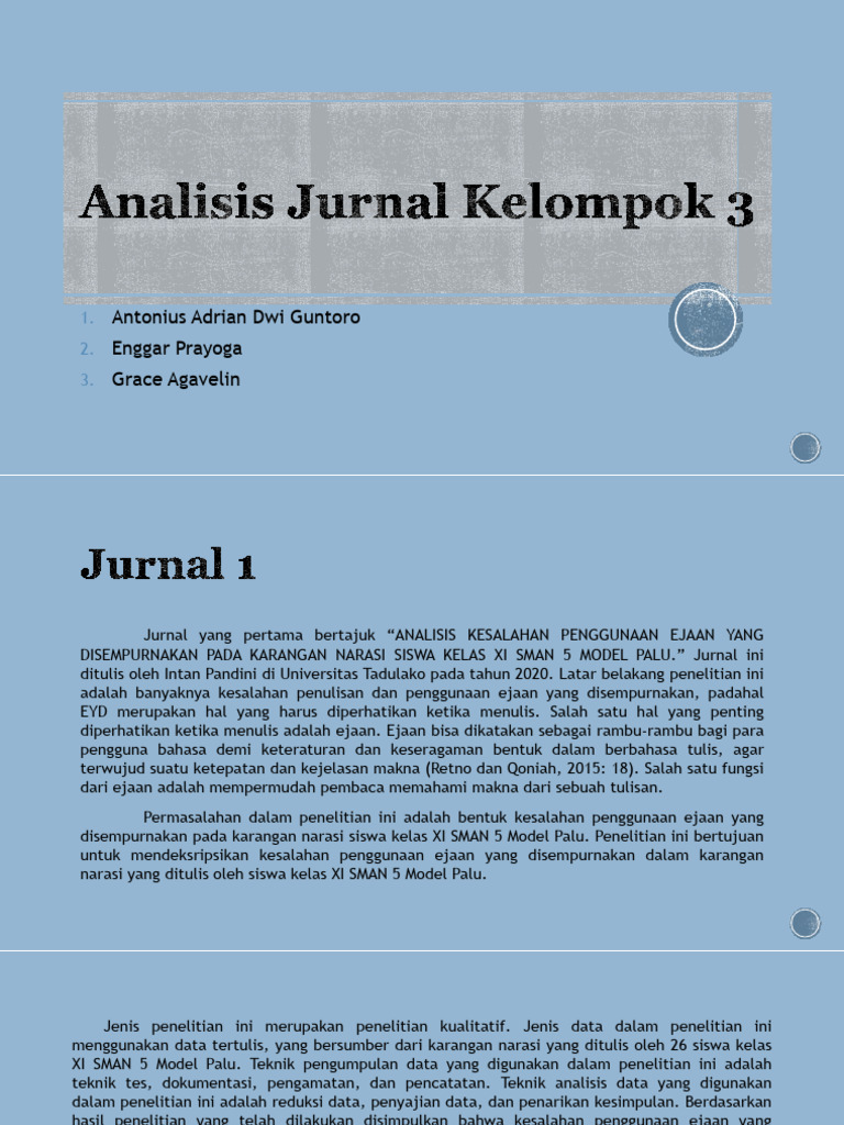 Analisis Jurnal Kelompok 3 | PDF