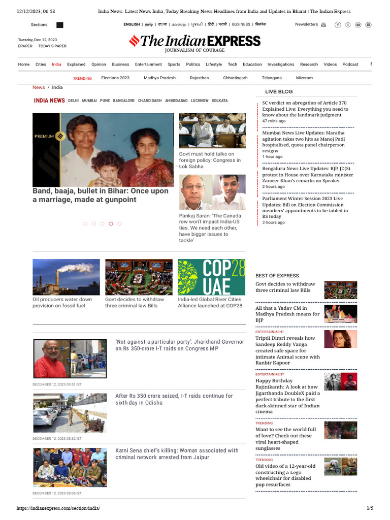 India News - Latest News India, Today Breaking News Headlines From ...