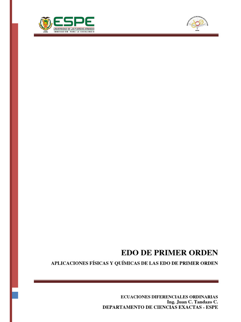 EDO CONTENIDO CLASE No. 9 APLICACIONES EDO | PDF