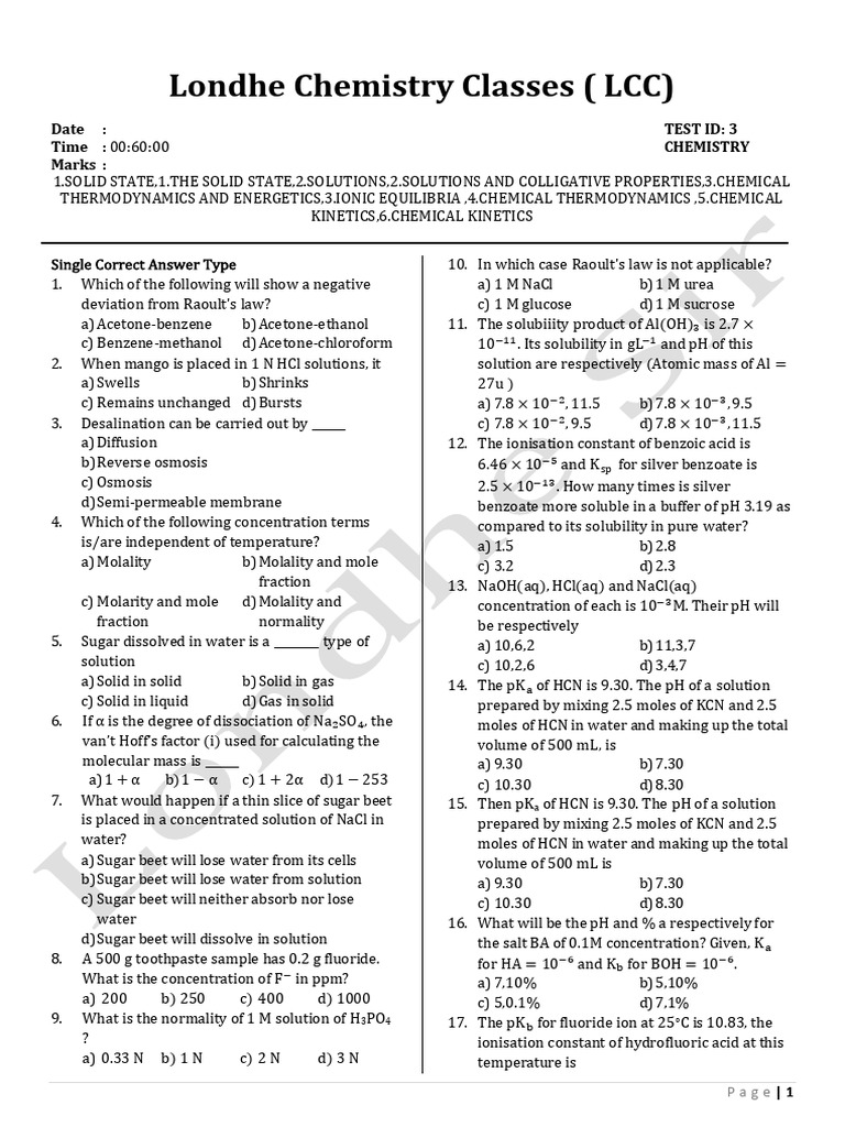 Solid, Solu, Thermo, Ionic, CK | PDF | Science & Mathematics ...