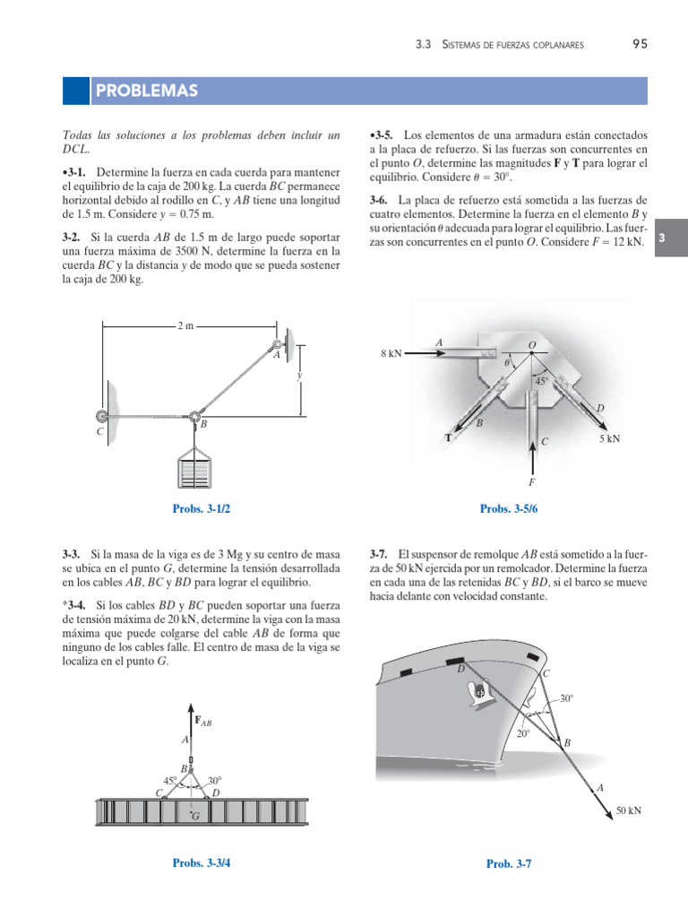 DEBER 1 ESTATICA | PDF | Tensión (Física) | Fuerza