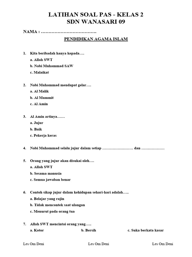 Kelas 2 SD 09 | PDF | Karier & Perkembangan | Griya & Taman