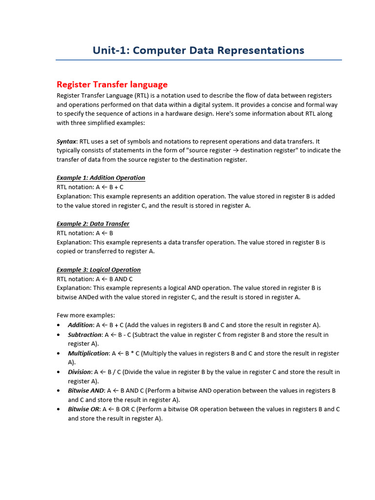 Complete-Unit-01-Soft Copy of Notes - Computer Data Representations ...