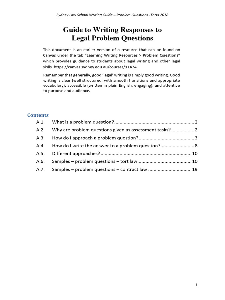 Torts Problem Solving Guide | PDF | Legal Liability | Negligence