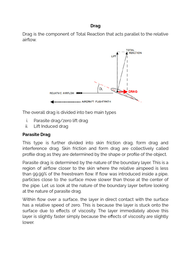 Drag | PDF | Boundary Layer | Drag (Physics)