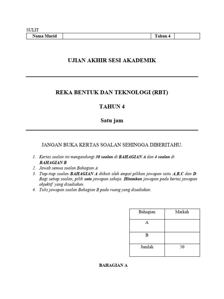 Uasa RBT T4 | PDF