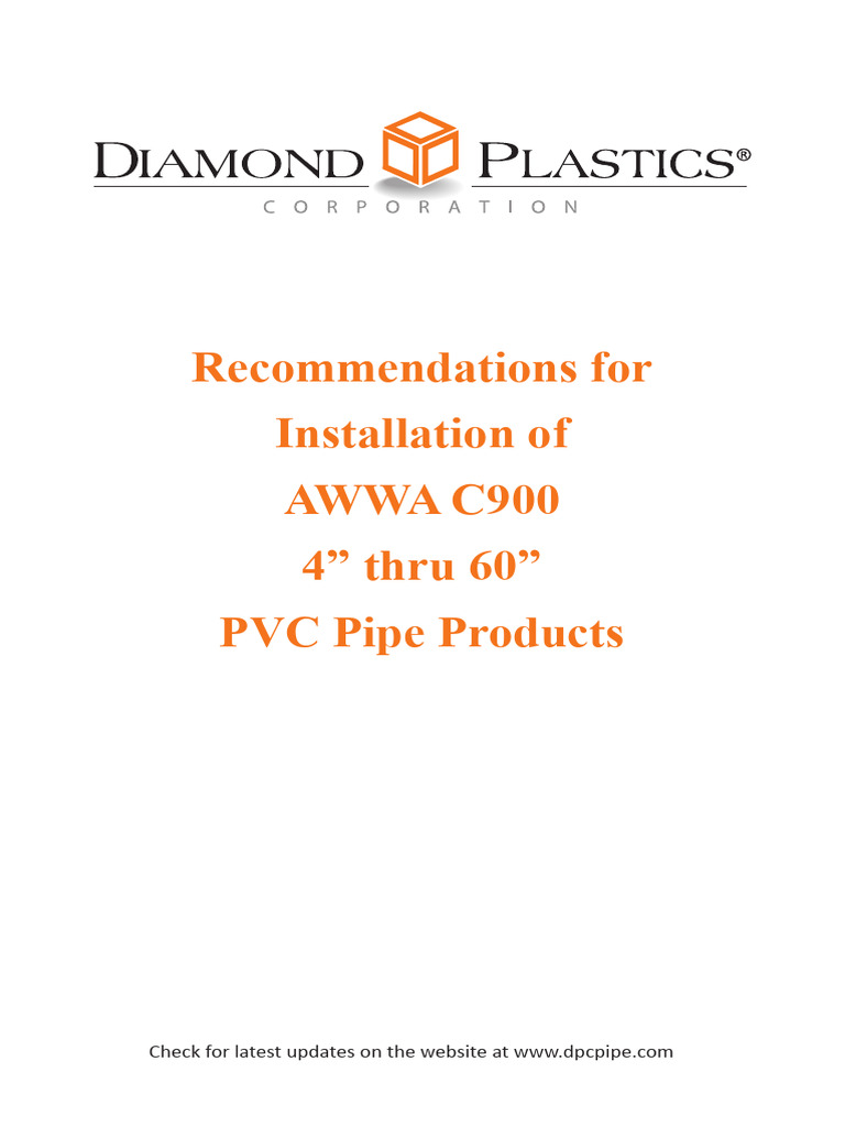 C900 Installation Guide 2021 | PDF | Pipe (Fluid Conveyance) | Leak