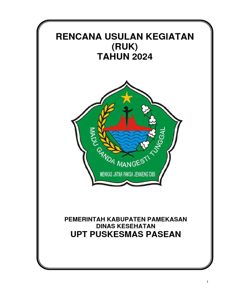 RUK Puskesmas Pasean Tahun 2024 | PDF