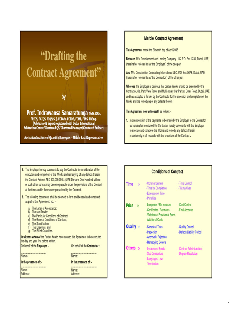 7-Drafting Agreement-handout | PDF