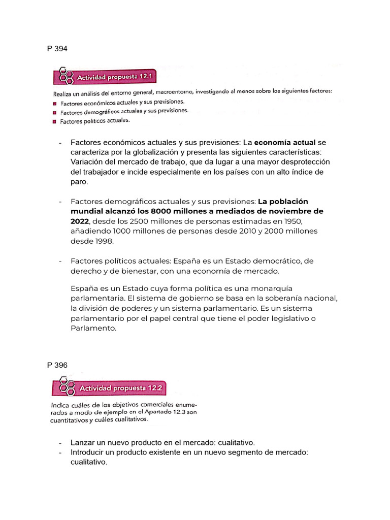 Act. Tema 12 Política | PDF | Marketing | Mercado (economía)