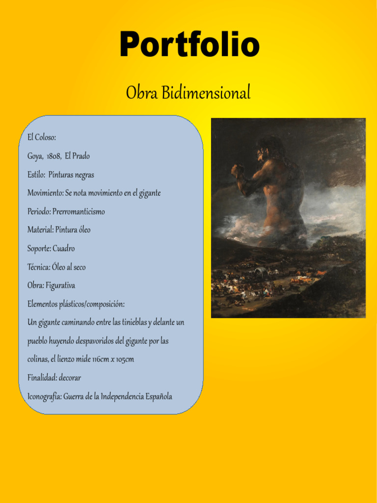 El Coloso de Goya: Iconografía y Técnica | PDF | Pinturas