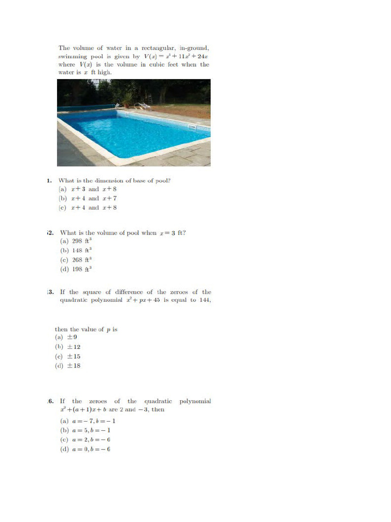 Revision Worksheet | PDF