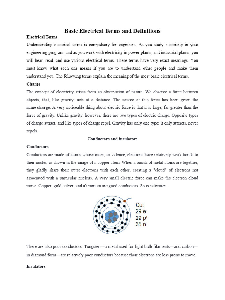 Lecture 1 (Basic Electrical Terms and Definitions) | Download Free PDF ... Lecture 1 (Basic Electrical Terms and Definitions) | Download Free PDF ...