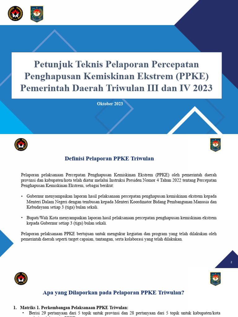 Priambudi TNP2K - Juknis Pelaporan TW III Dan IV | PDF