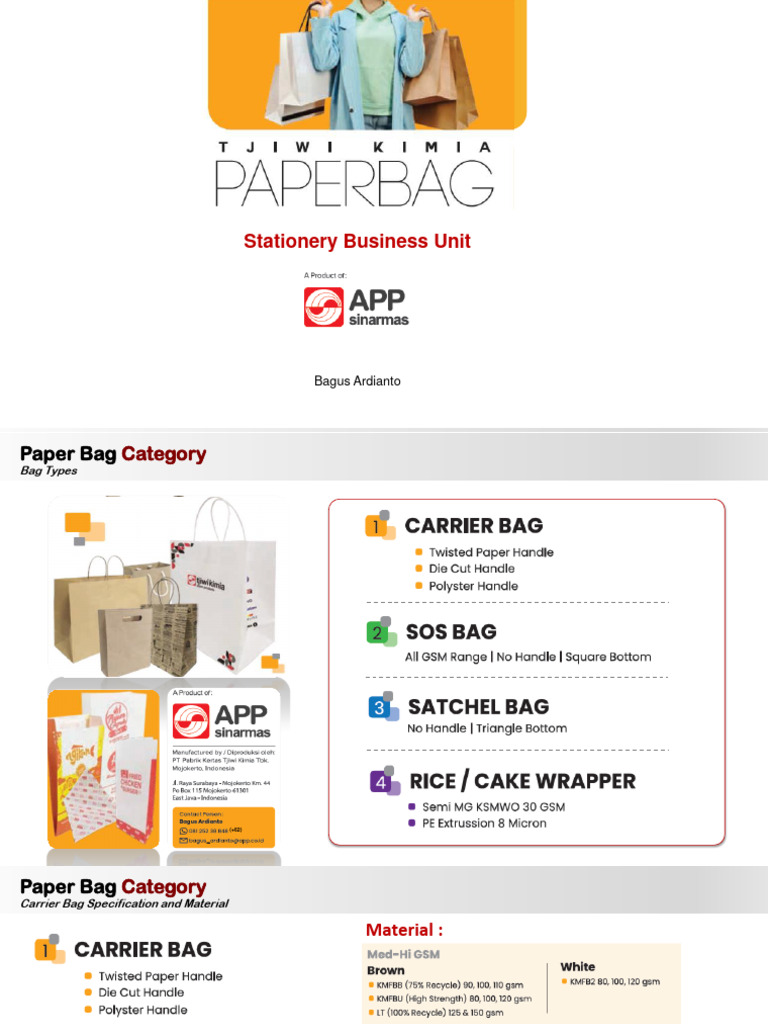 APP Paper Bag Product Knowledge | PDF | Paper