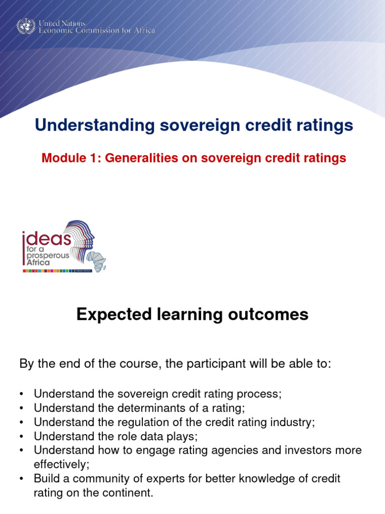 Understanding Sovereign Credit Ratings - Module 1 v2 | PDF | Credit Rating | Bond Credit Rating