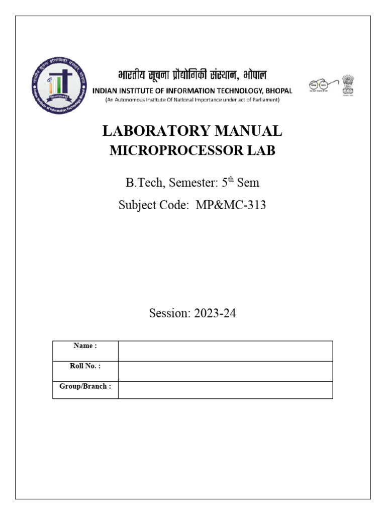 Microprocessor Lab 313 | PDF | Central Processing Unit | Engineering