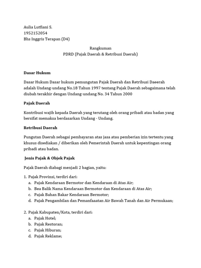 Rangkuman PDRD | PDF