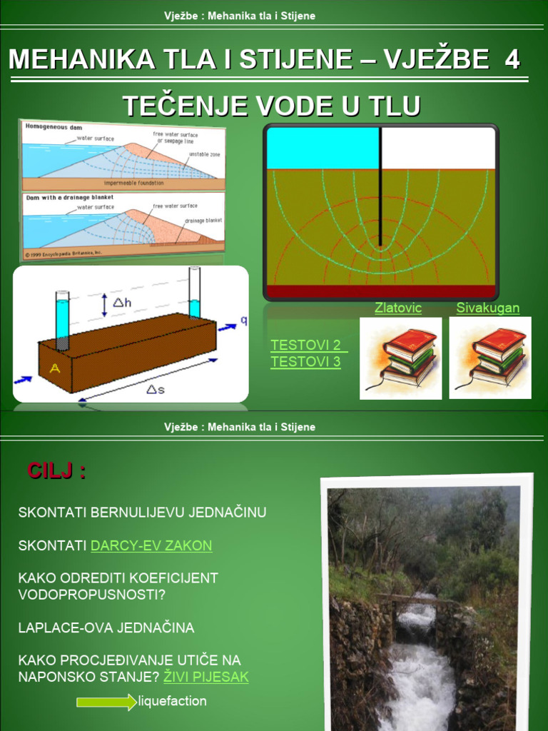 Vjezbe MTiS - Tecenje - Vode - U - Tlu | PDF