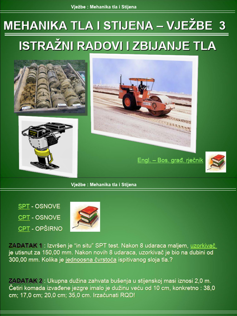 Vjezbe MTiS - Istrazni Radovi - I - Zbijanje Tla | PDF
