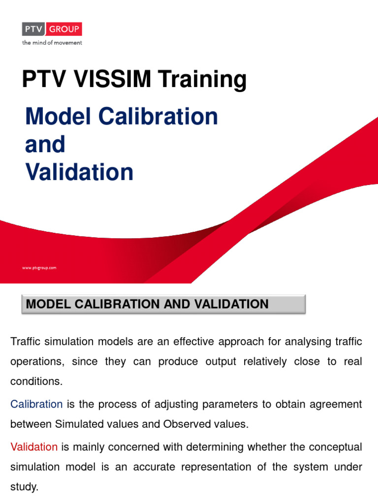 Vissim Training - 8. Model Calibration and Validation | PDF | Simulation | Traffic