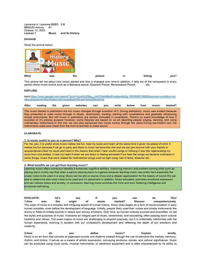 Bemusi Activity #1 | PDF