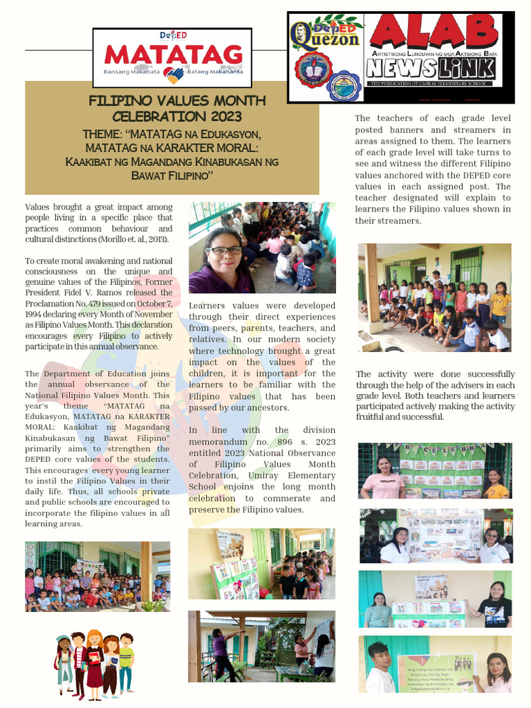 THEME "MATATAG Na Edukasyon, MATATAG Na KARAKTER MORAL Kaakibat NG ...