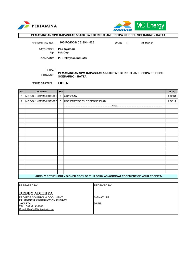 Transmittal PLEM SKH 25 | PDF