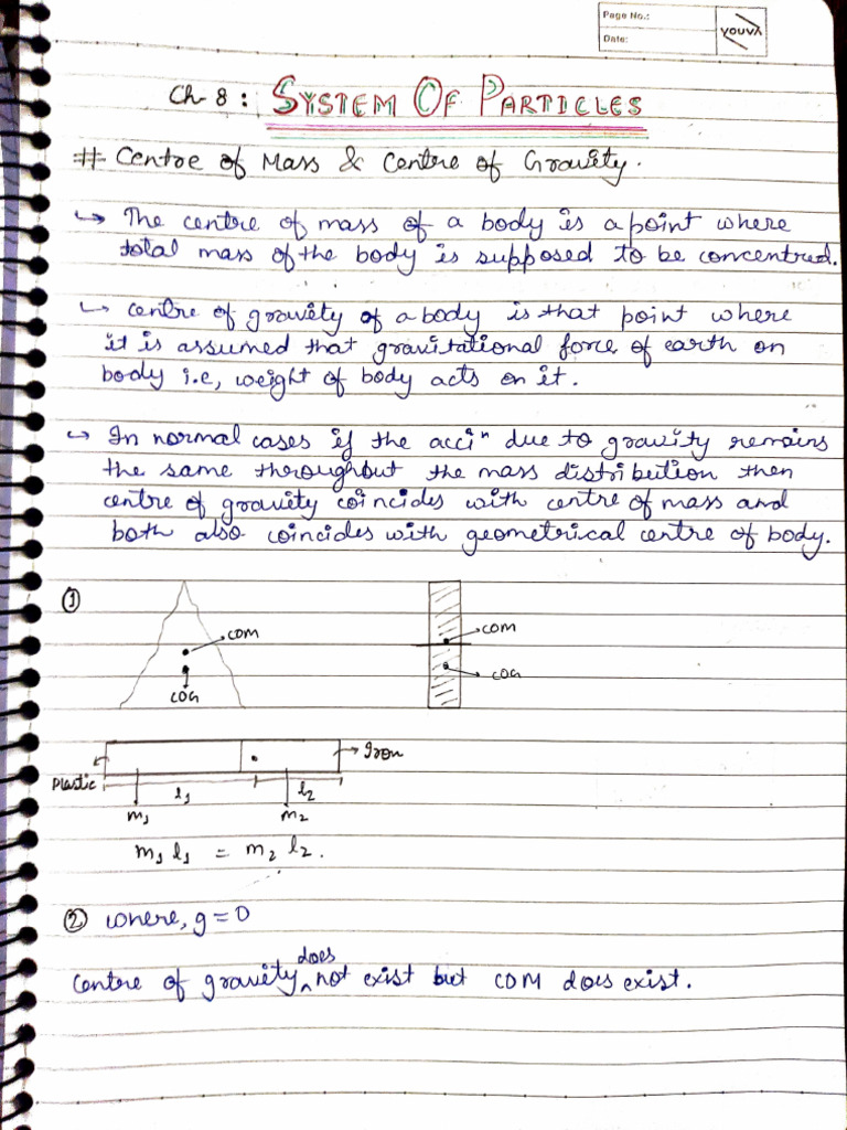 System of Particles Notes | PDF System of Particles Notes | PDF