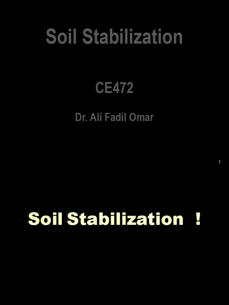 Soil Stabilization Techniques Guide | PDF | Soil | Clay