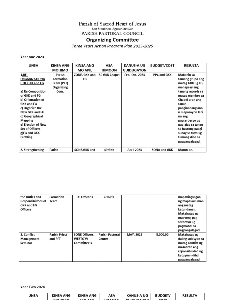 2023 Plan Organizing Committee | PDF