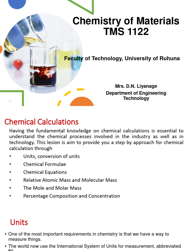 Chemical Calculation 1 | PDF