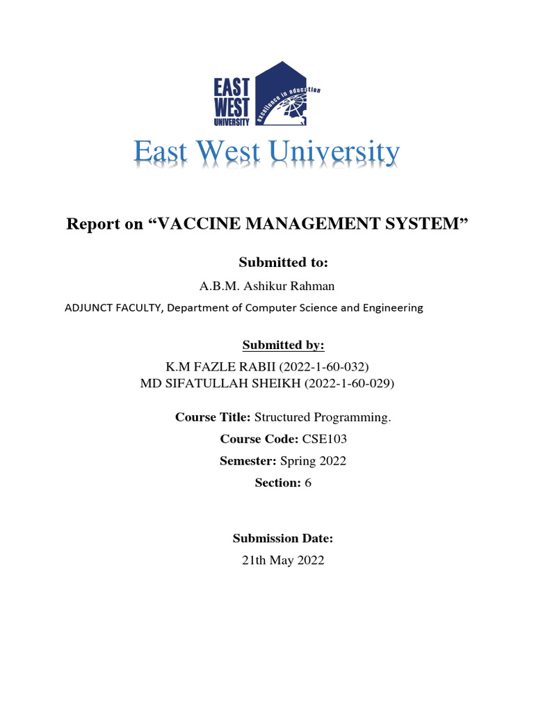 Cse103 Project | PDF | Operating System | Software