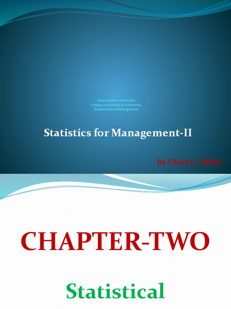 Stat-II CH-TWO | PDF | Estimator | Confidence Interval