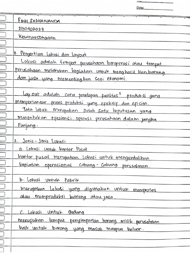 Fikri Farhananda Resume 2 Kwu | PDF