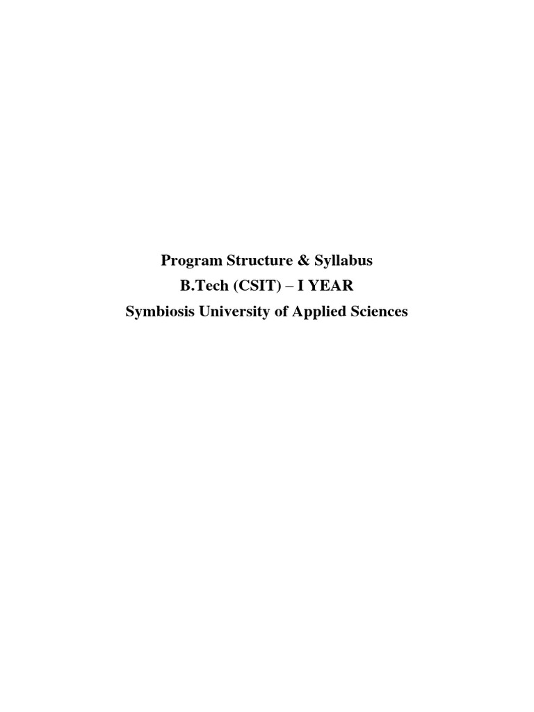 I Year B.Tech (CSIT) - Updated-Oct 2021 | PDF | Integral | Relational Model