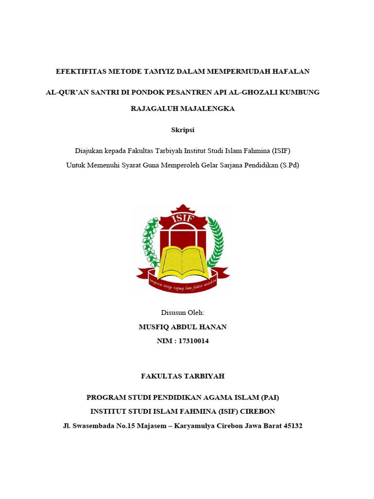 Proposal Skripsi Muhamad Umar Jadi | PDF