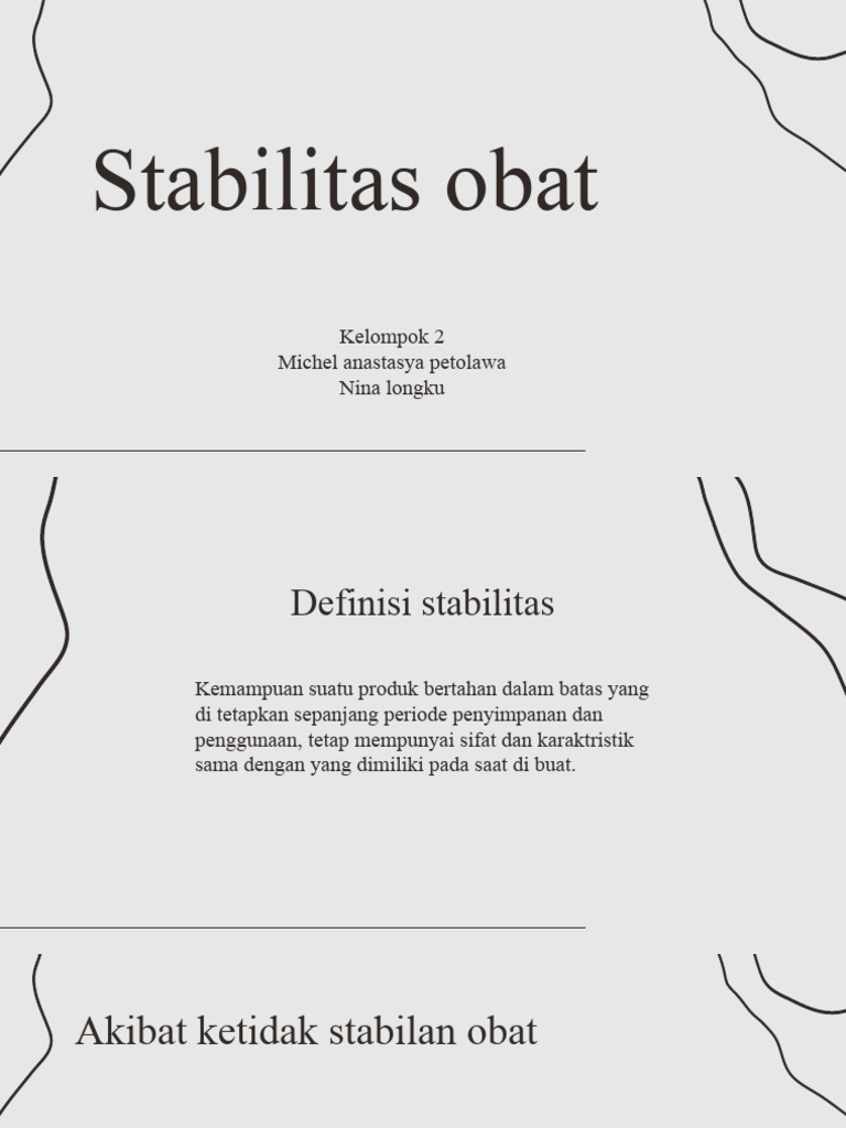 Stabilitas Obat | PDF