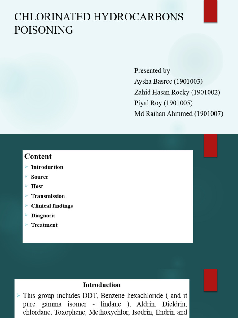 Chlorinated Hydrocarbon Poisoning | PDF
