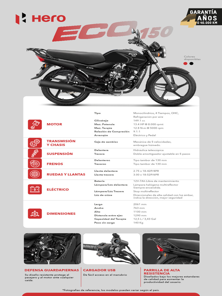 Ficha Tecnica ECO 150 | PDF | Bienes manufacturados | Tecnologías automotrices