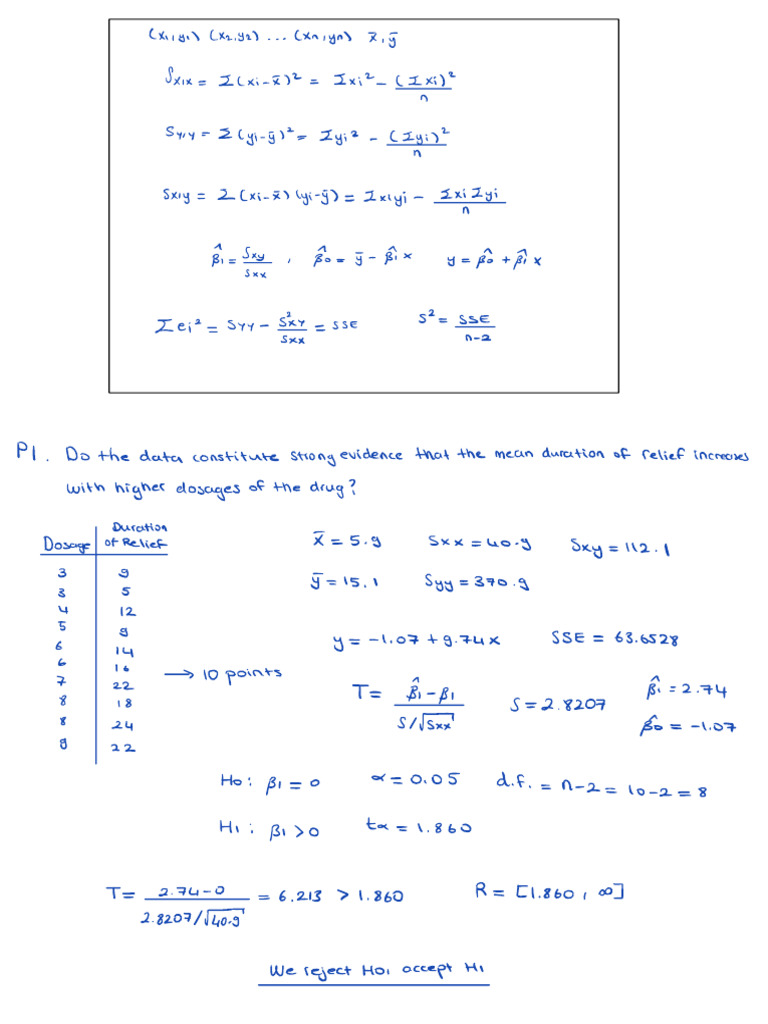 Note 26 May 2023 | PDF | Statistical Inference | Statistical Analysis