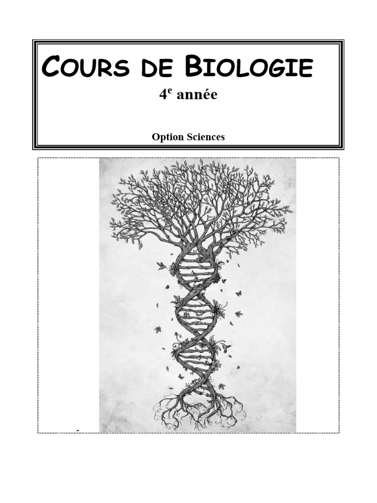Cours de Biologie 4e année Option Sciences | PDF | Cellule (Biologie ...