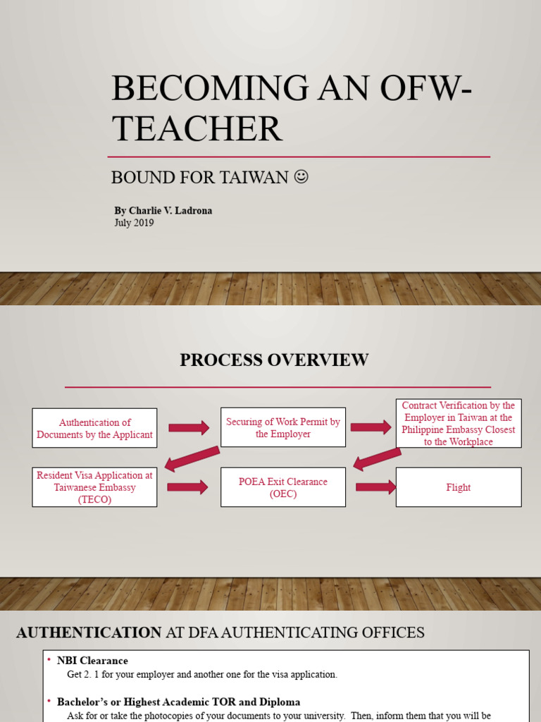 Becoming An OFW-Teacher in Taiwan | PDF | Travel Visa | Taiwan