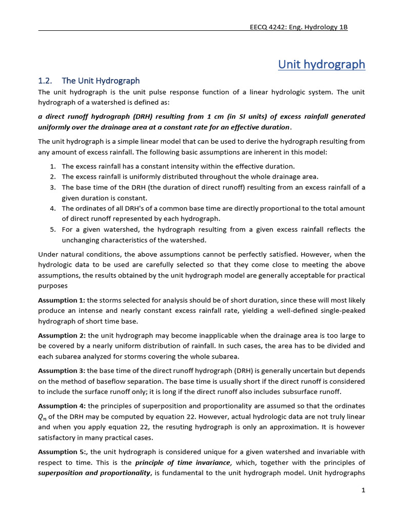 EECQ - 4242 - Stream Flow Hydrograph Analysis - Part 2 | PDF | Drainage Basin | Discharge ...