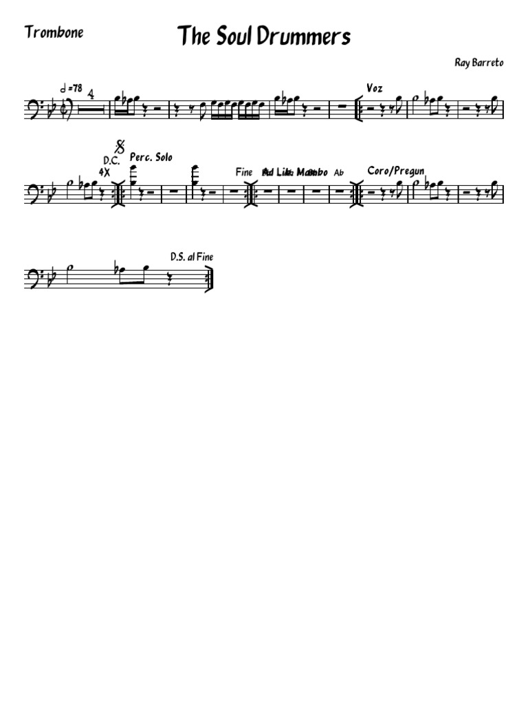 The Soul Drummers-Trombone | PDF