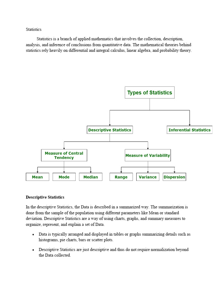 Statistics - Docx Unit 1 | PDF | Statistics | Descriptive Statistics