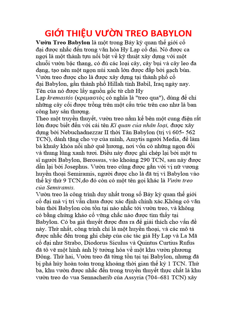 Vư N Treo Babylon | PDF