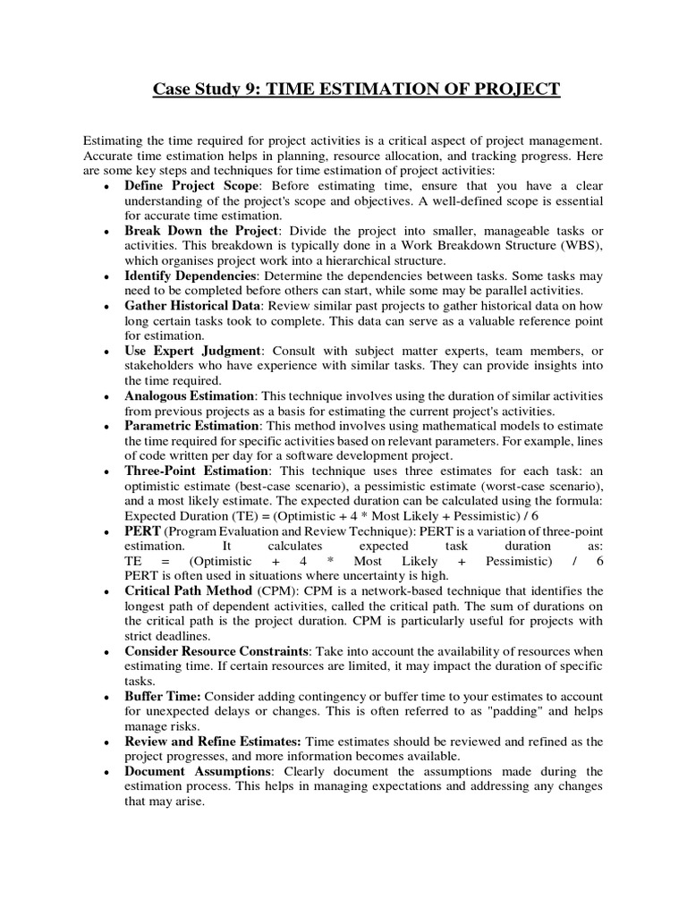 Case Study - 9 | PDF | Project Management | Systems Science